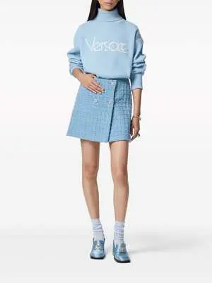 Versace Tweed High-waisted Skirt - Pink