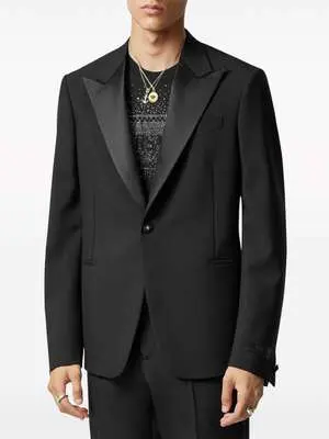Versace Duchesse Satin-trim Single-breasted Blazer