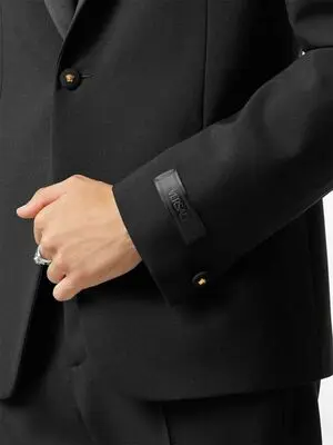 Versace Duchesse Satin-trim Single-breasted Blazer