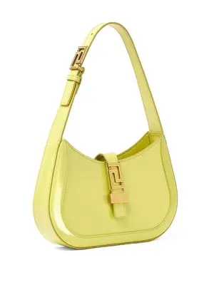 Versace Greca-detail Leather Shoulder Bag - Yellow