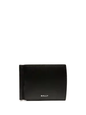 Bally Logo-print Bi-fold Leather Wallet - Black
