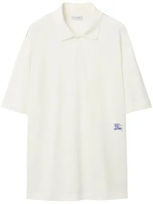 Burberry Equestrian Knight-embroidered Cotton Polo Shirt