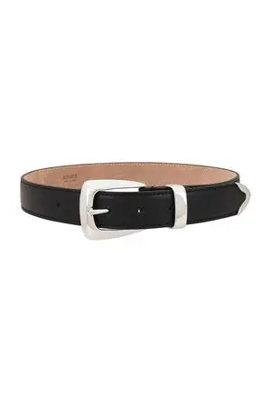 Khaite Benny Belt With Silver Hardware - Black