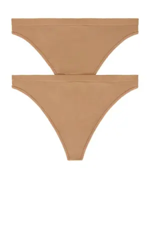 Wolford Individual Thong 2 Pack - Macchiato