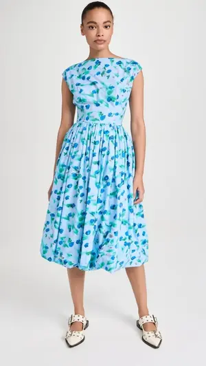 Marni Reverie Poplin Midi Dress