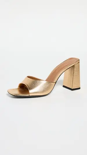 Staud Sloane Heel Sandals - Gold