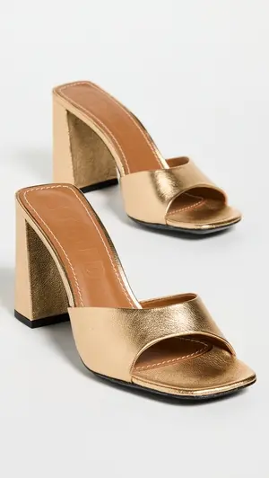 Staud Sloane Heel Sandals - Gold
