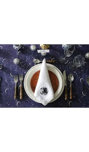 CHEFANIE Disco Ball Dinner Napkins Set Of 4 In White