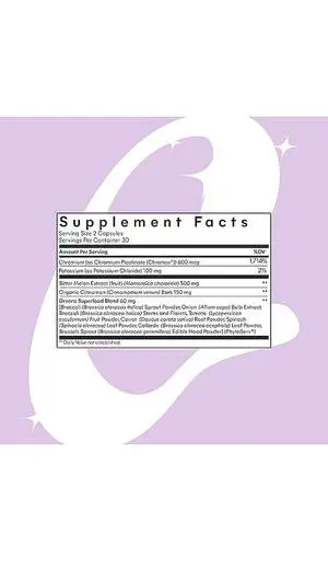 LEMME Curb, Glucose & Cravings Support Capsules - N,a