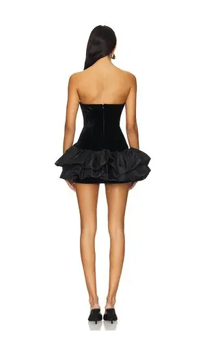 Nbd Ella Strapless Ruffle Dress - Black