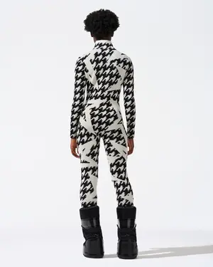Perfect Moment Houndstooth Merino Wool Jumpsuit