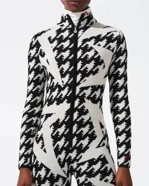 Perfect Moment Houndstooth Merino Wool Jumpsuit
