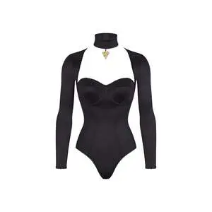 SKIMS Stretch Satin Pendant Long Sleeve Bodysuit