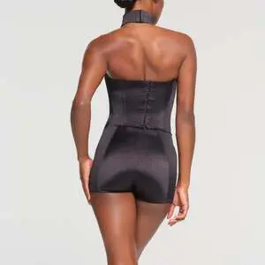 skims onyx stretch satin corset dress Skims Midi Dress | Onyx | Black | Skims Body | 3XL | 3X-Large | Plus Size