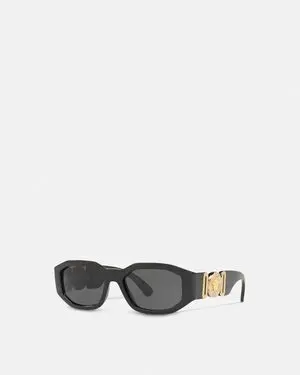 Versace Medusa Biggie Sunglasses - Black+gold