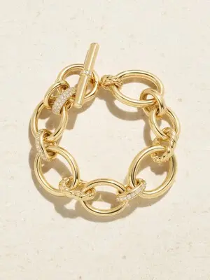 David Yurman Mercer 18-karat Diamond Link Bracelet - Gold