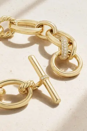 David Yurman Mercer 18-karat Diamond Link Bracelet