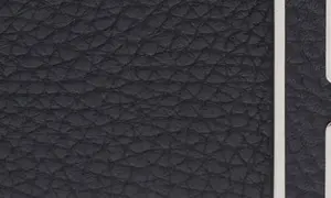 TOM FORD Logo Grained Leather Belt - Dark Navy