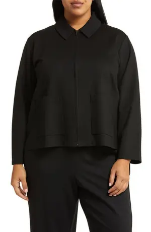 Eileen Fisher Classic Collar Zip Jacket
