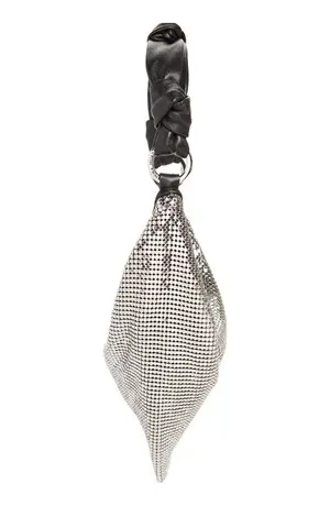 Amina Muaddi Mini Cameron Mesh Hobo Bag