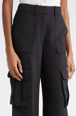 Veronica Beard Saul Cargo Trousers - Black