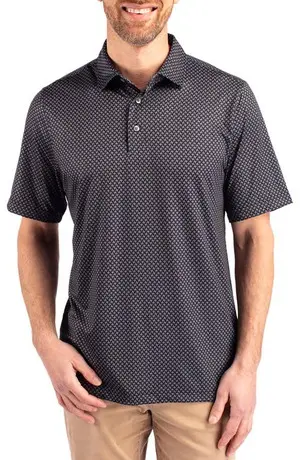 Cutter & Buck Geo Pattern Performance Polo - Black