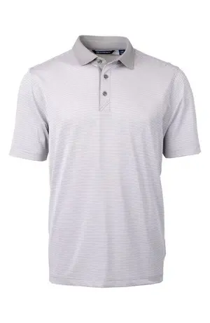 Cutter & Buck Virtue Micro Stripe Polo - Polished/white