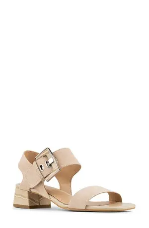 DONALD PLINER Croc-embossed Heel Sandal - Almond