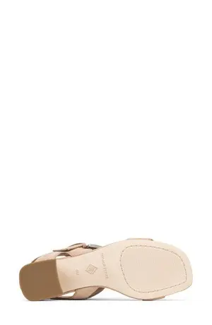 DONALD PLINER Croc-embossed Heel Sandal - Sand