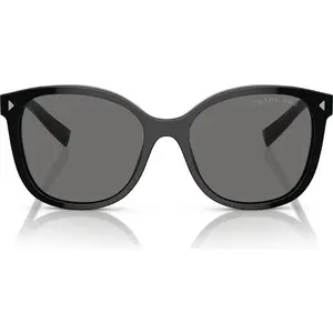 Prada 55mm Polarized Square Sunglasses - Black