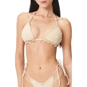 CAPITTANA Trinidad Crochet Bikini Top - Ivory