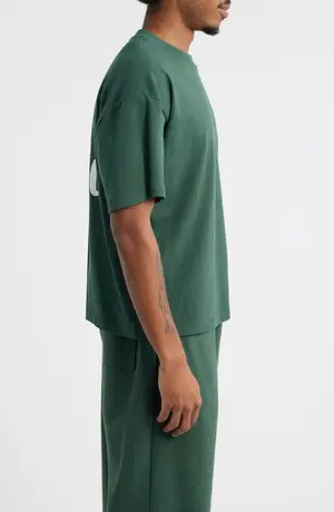 ELWOOD Boxy Heavyweight Cotton Crop T-shirt - Emerald