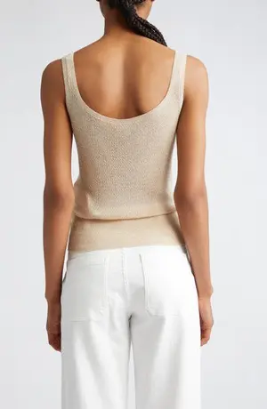 Eleventy Metallic Knit Tank