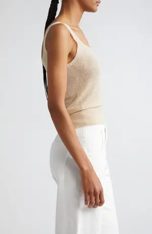 Eleventy Metallic Knit Tank