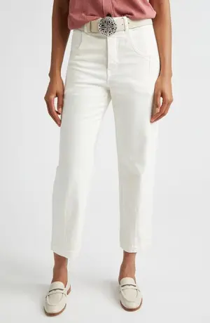 Eleventy Straight Leg Bull Pants White