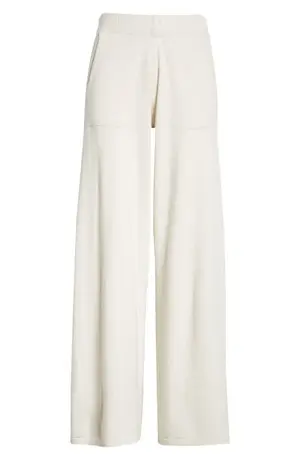Eleventy Relaxed Fit Cashmere Wide Leg Pants - Sand
