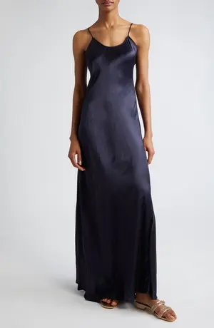 Eleventy Silk Charmeuse Slip Dress