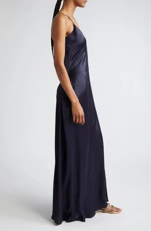 Eleventy Silk Charmeuse Slip Dress