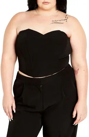City Chic Alexis Strapless Corset Top
