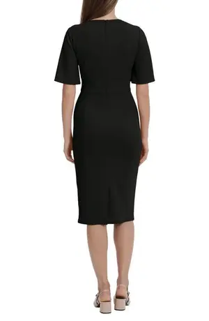 Maggy London Flutter Sleeve Midi Dress
