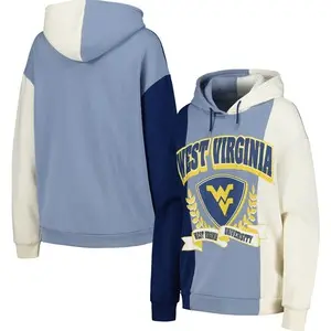 GAMEDAY COUTURE West Virginia Mountaineers Hall Of Fame Colorblock Pullover Hoodie - Navy