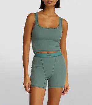 SKIMS 3 Pack Of Cotton Ribbed Tank Tops
