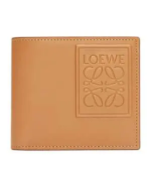 Loewe Leather Bifold Wallet Beige