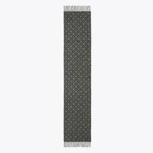 Tory Burch T Monogram Oblong Scarf - Black