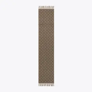Tory Burch T Monogram Oblong Scarf - Brown