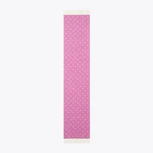 Tory Burch T Monogram Oblong Scarf - Magenta
