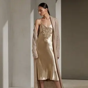 Ralph Lauren Embellished Cashmere Mesh Long Cardigan