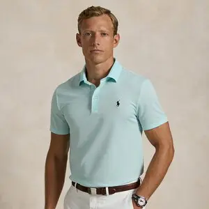Ralph Lauren Tailored Fit Performance Polo Shirt Island Aqua