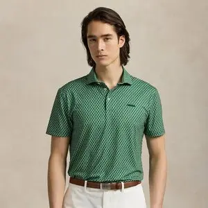 Ralph Lauren Tailored Fit Performance Polo Shirt Kelly Green