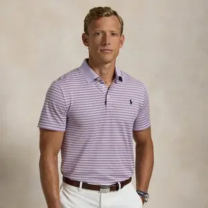 Ralph Lauren Tailored Fit Performance Polo Shirt Lovely Lilac Multi